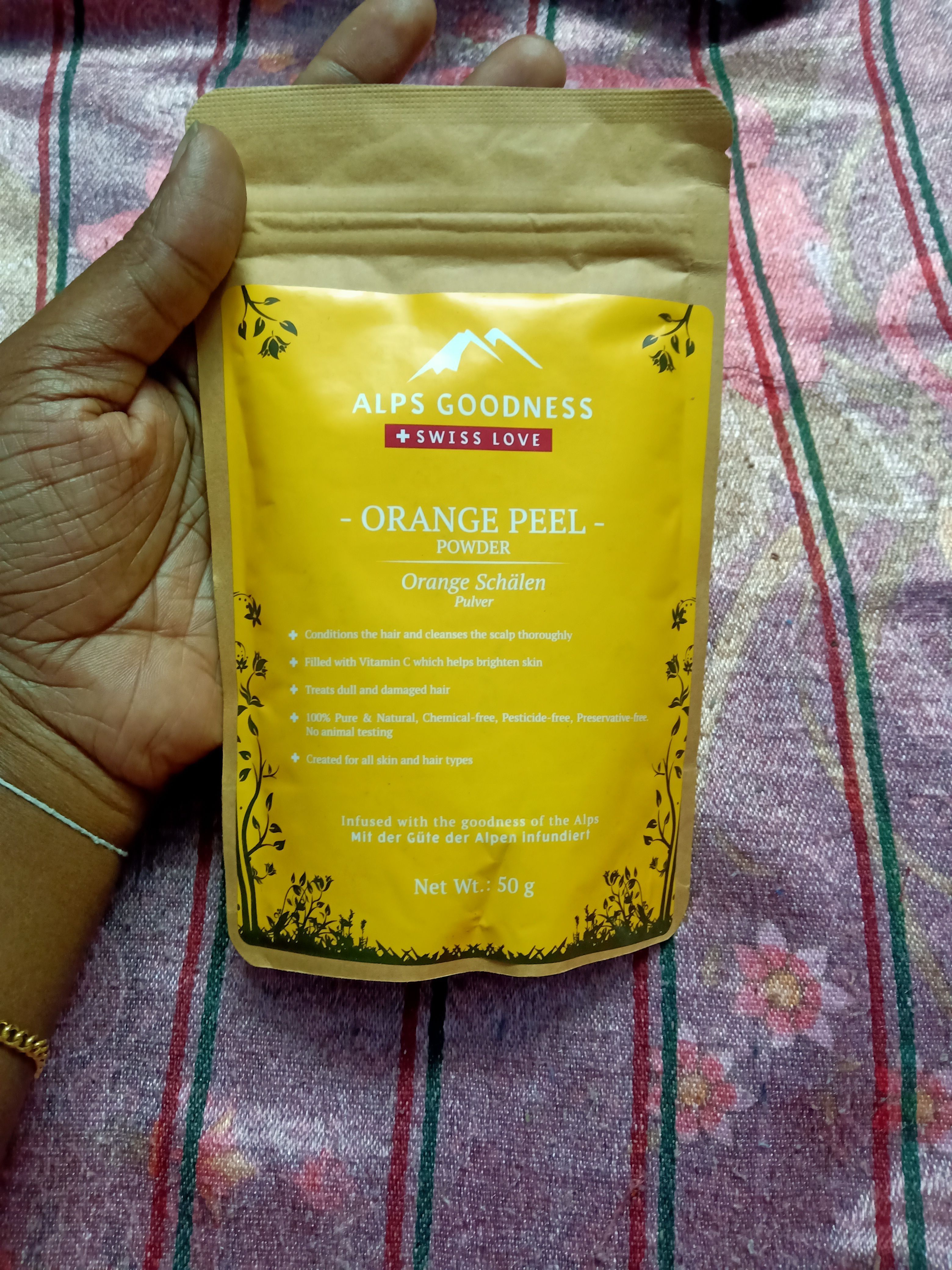 Buy Alps Goodness Powder - Orange Peel (50 gm) Online | Purplle