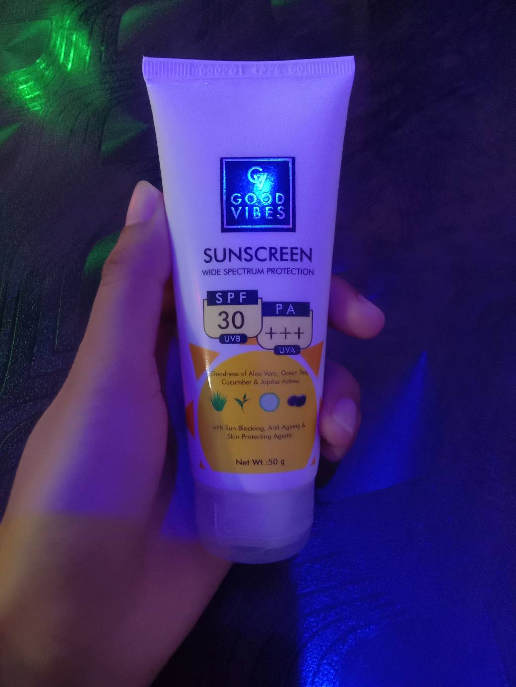 Buy Good Vibes Wide Spectrum Sunscreen with SPF 50 (100 gm) Online ...
