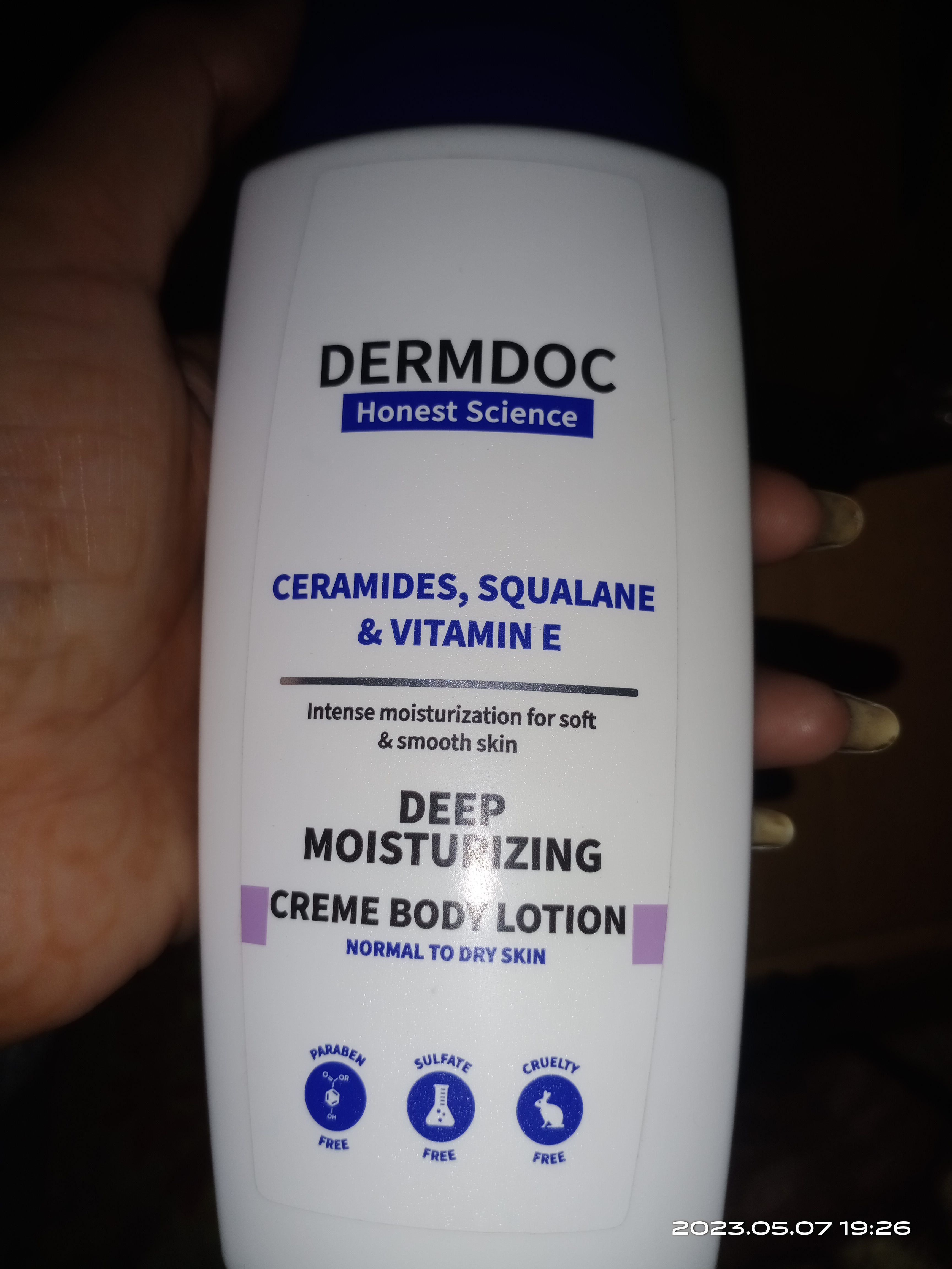 Dermdoc Ceramides, Squalene & Vitamin E Deep Moisturizing Creme Body ...