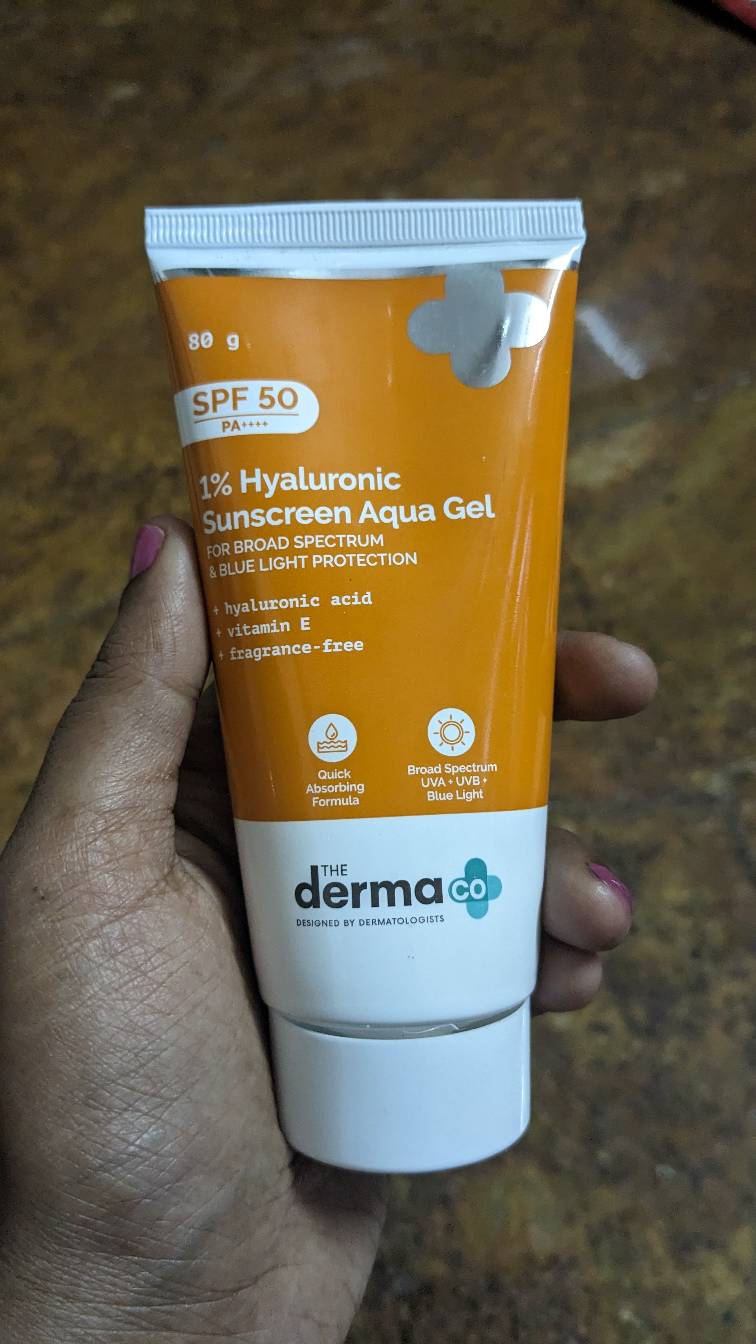 The Derma Co.1% Hyaluronic Sunscreen SPF 50 Aqua Gel, PA ...
