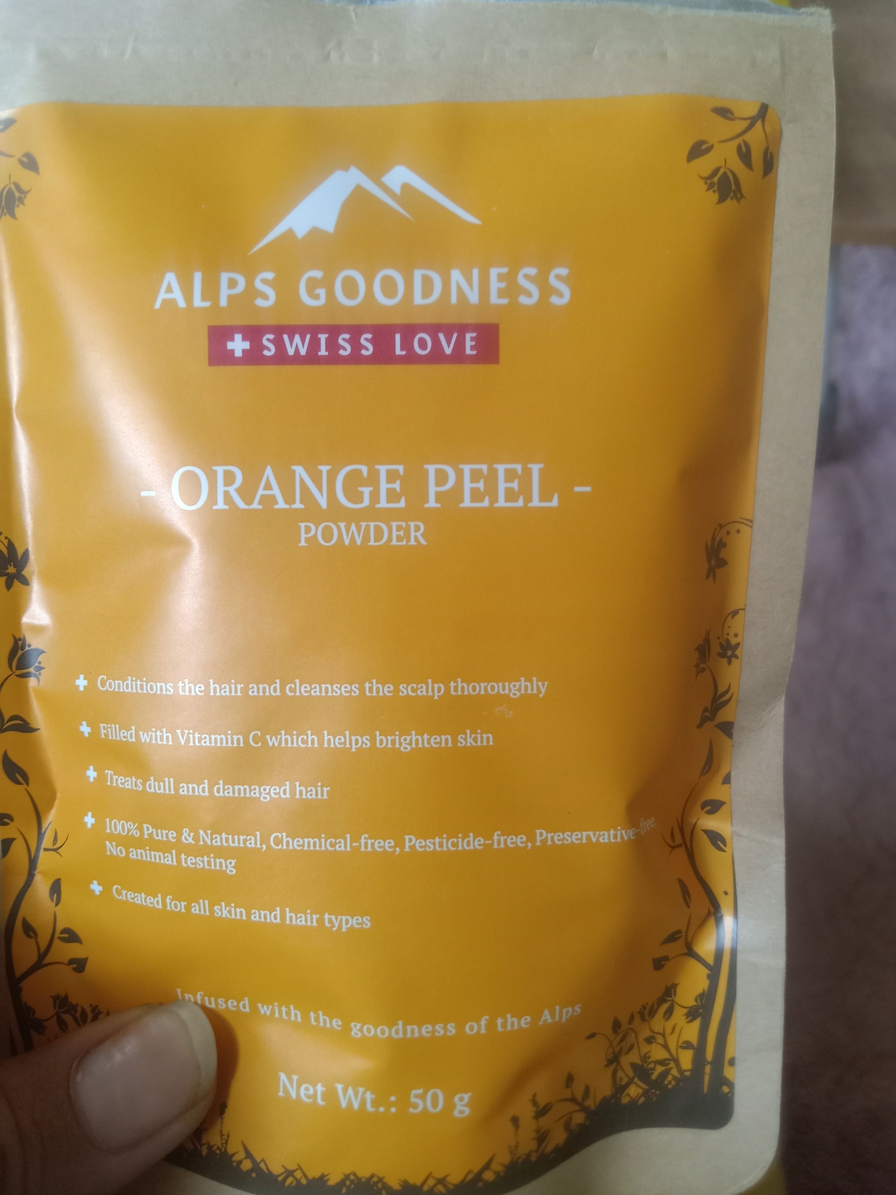 Buy Alps Goodness Powder - Orange Peel (50 gm) Online | Purplle