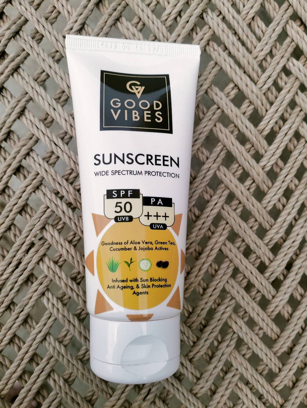 Buy Good Vibes Wide Spectrum Sunscreen with SPF 50 (100 gm) Online ...