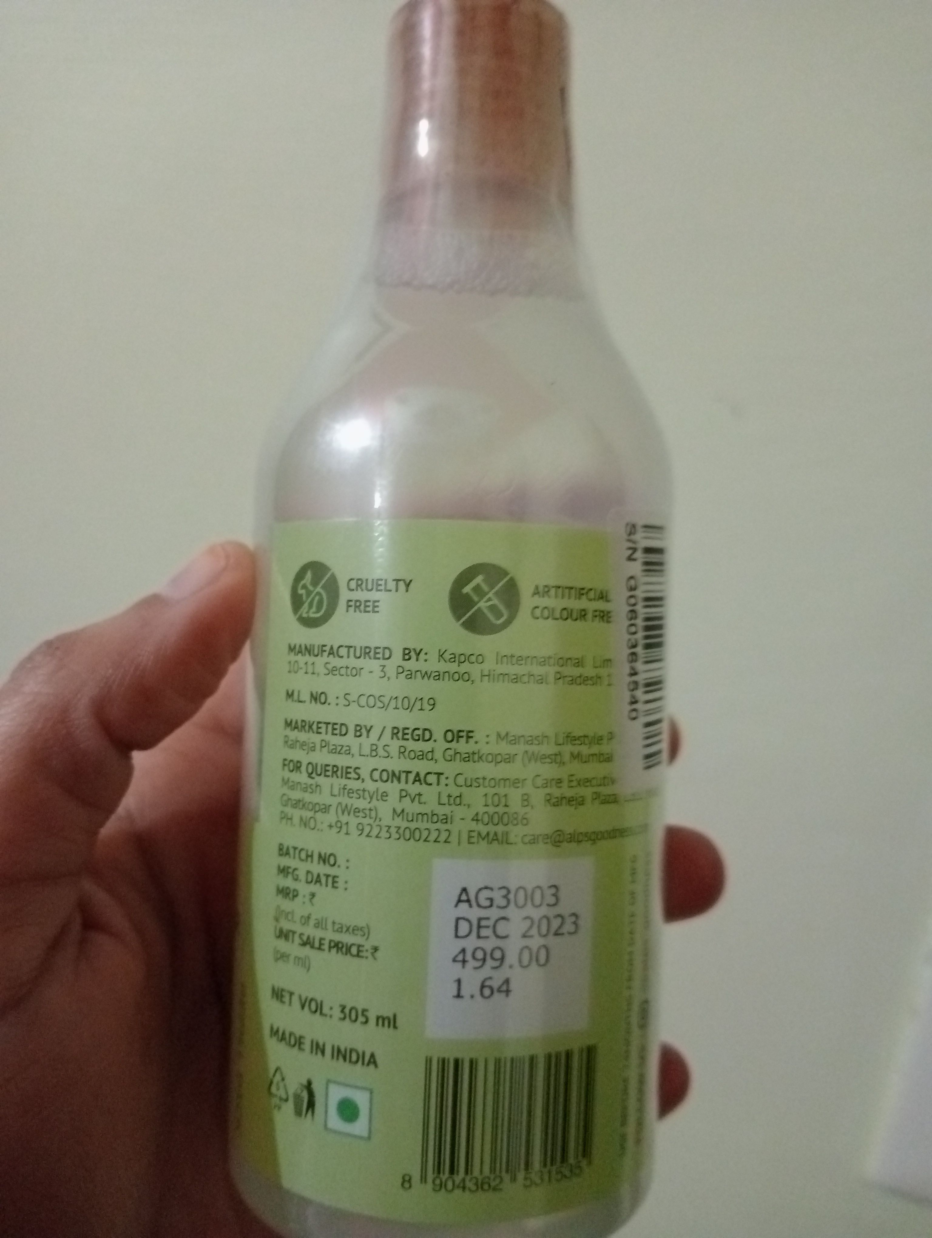 Alps Goodness Rosemary Hair Spray 305 ml