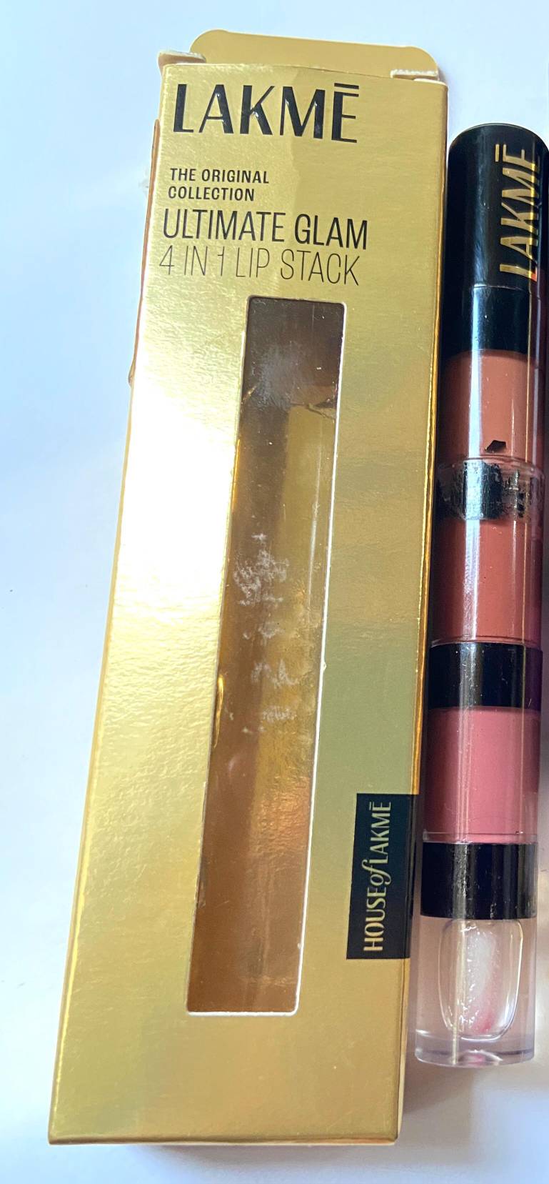 Lakme Ultimate Glam 4 in 1 lip stack, Nice Nudes 4ml