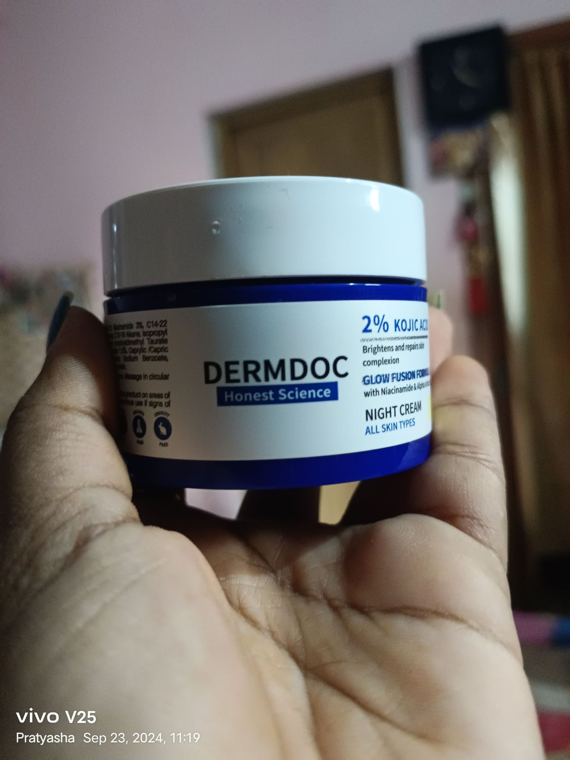 DERMDOC by Purplle 2% Kojic Acid Glow Fusion Formula Night Cream (25 g)